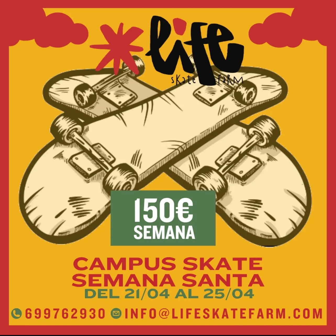 Campus Semana Santa Life Skatefarm - Eventos skateboard